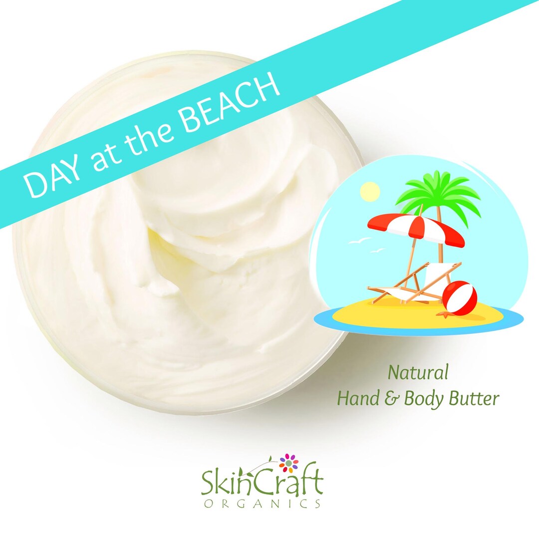 Natural Beach Scent Body Butter - Moisturizer for Dry Skin - Sand & Sea ...