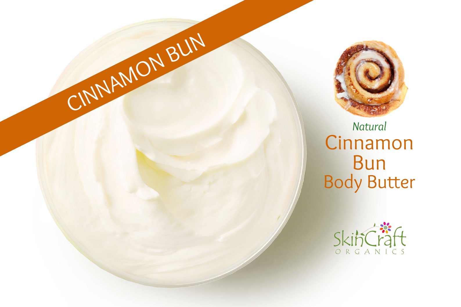 Natural Cinnamon Bun Body Butter Moisturizer - Non Greasy Whipped Shea ...