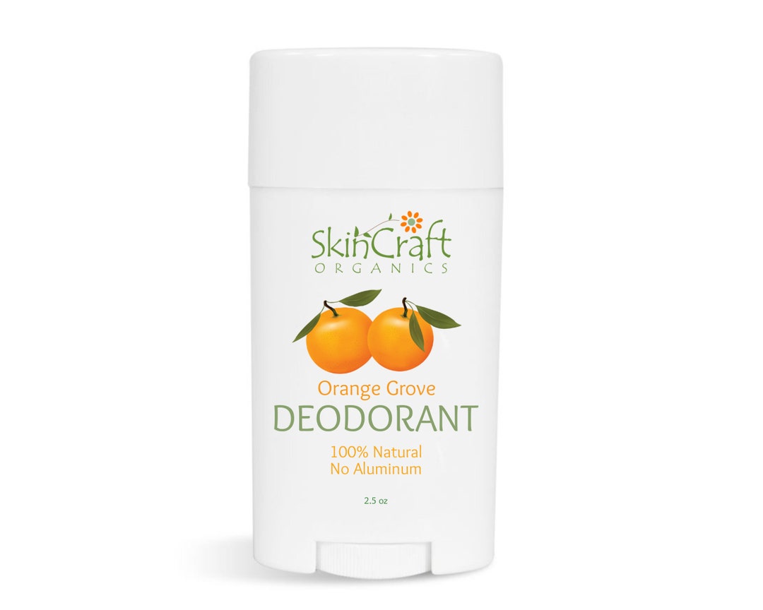 Orange Essential Oil Natural Deodorant Stick – Handmade, Aluminum ...
