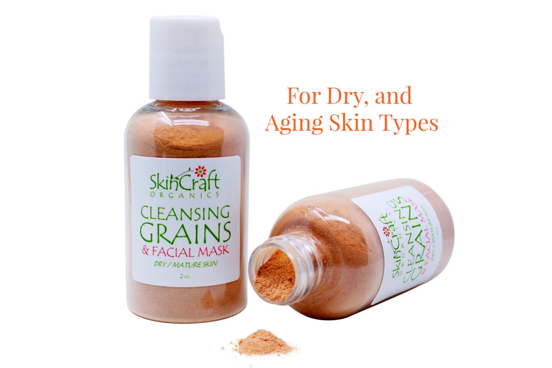 Natural Face Cleansing Grains Facial Mask for Dry & Aging Skin Organic ...