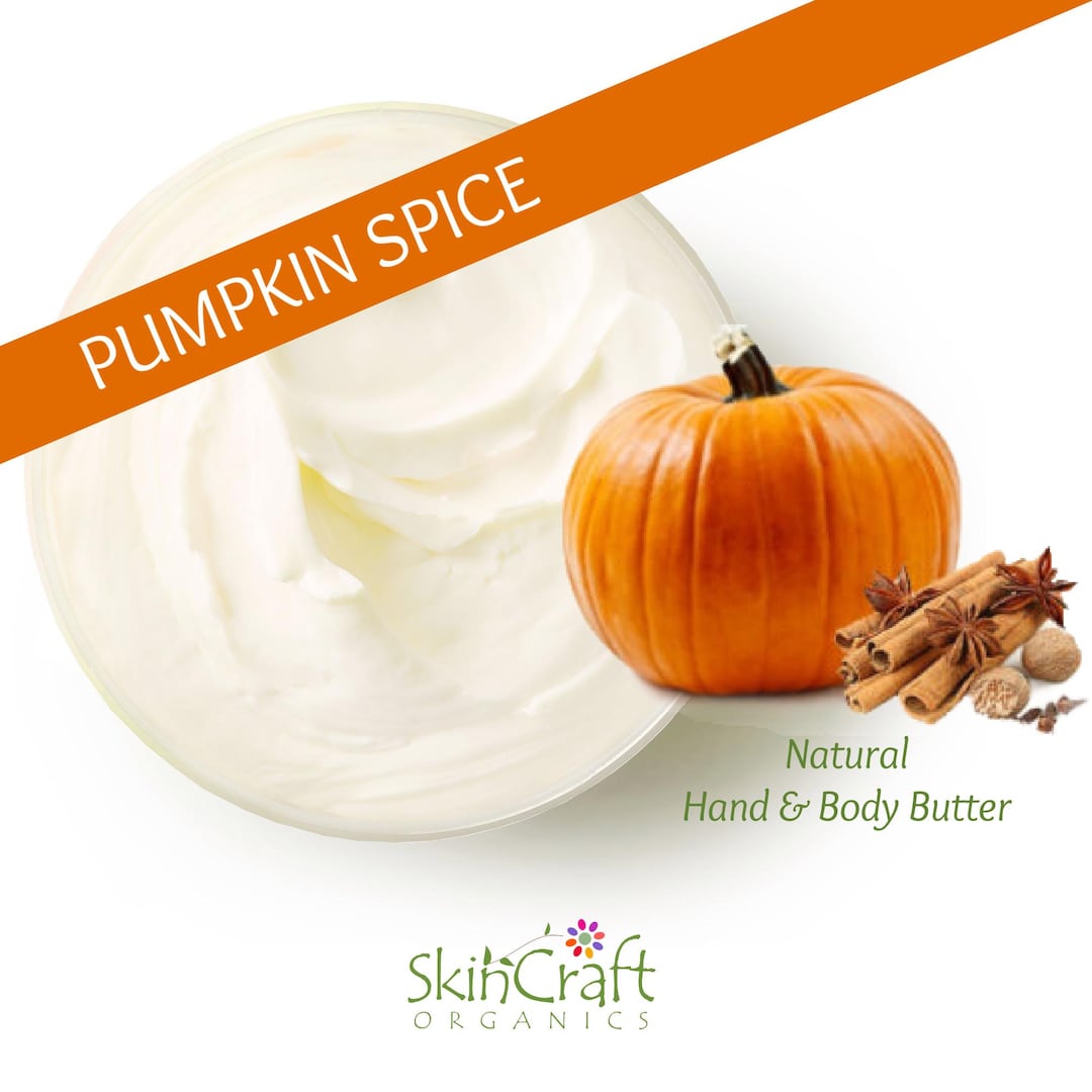 Natural Pumpkin Spice Body Butter Lotion - Whipped Shea Hand & Body ...