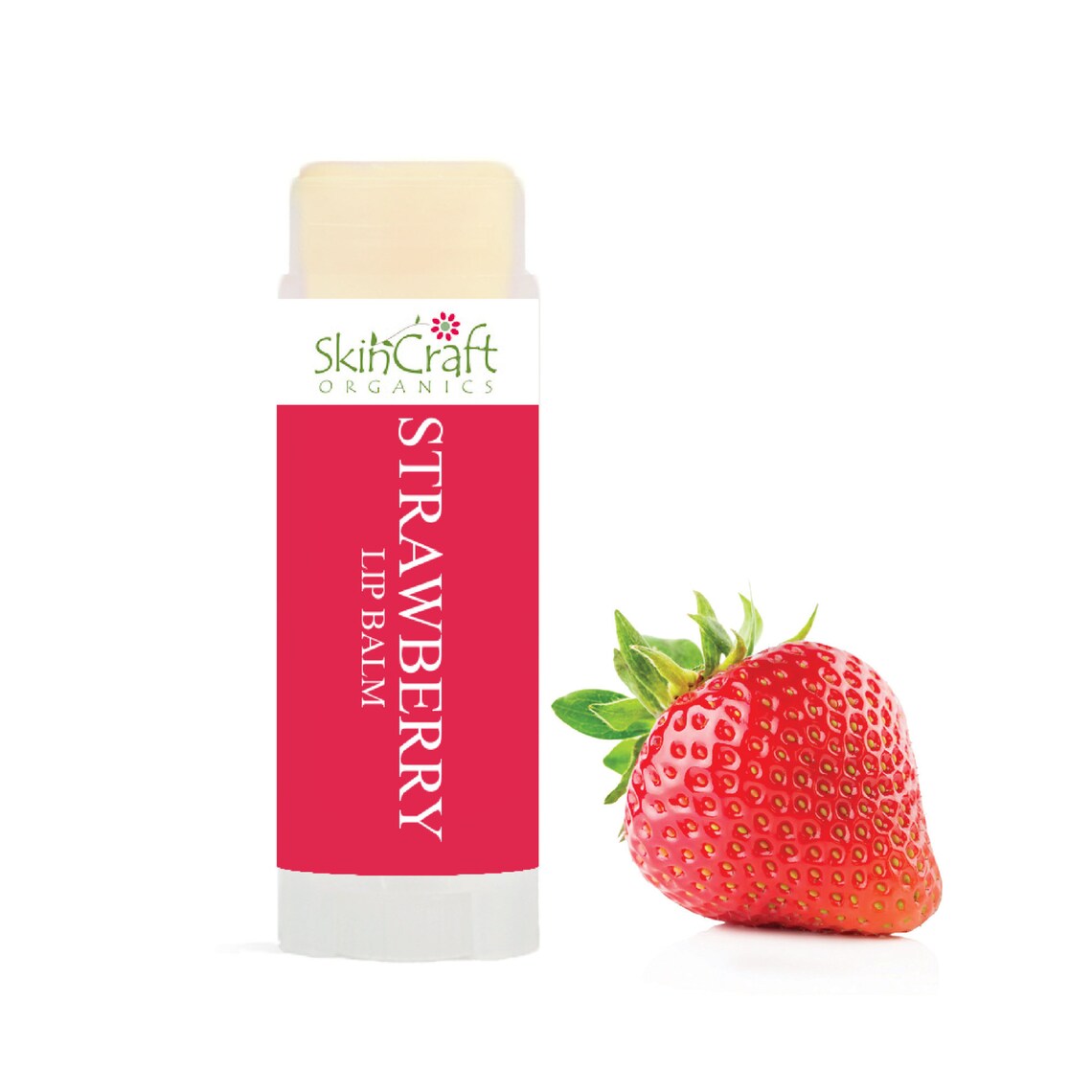 Natural Strawberry Lip Balm Organic Strawberry Lip Balm - Etsy