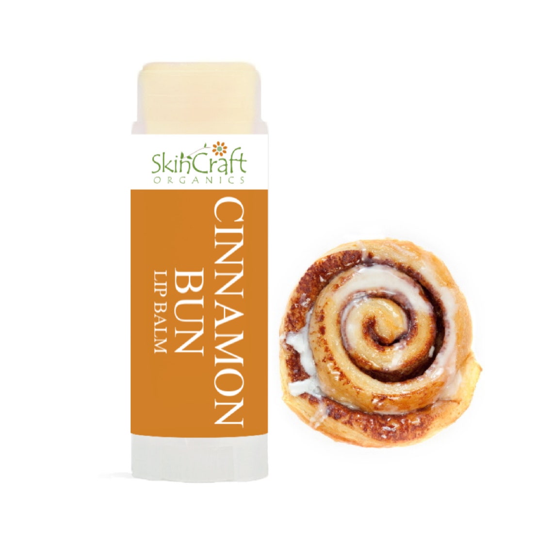 Sticky Cinnamon Bun Natural Lip Balm Organic Cinnamon Roll | Etsy