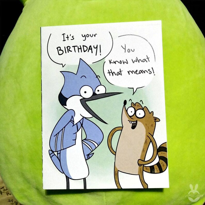 Regular Show: Birthday Card | Etsy