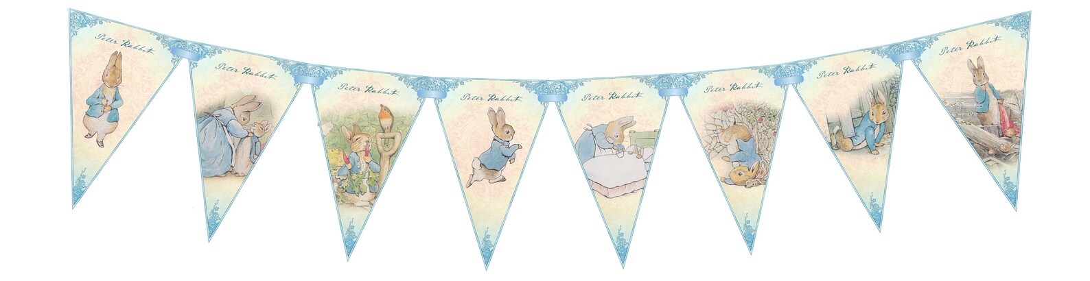 Peter Rabbit Blue Buntingbaby Showernursery Decorbirthday - Etsy