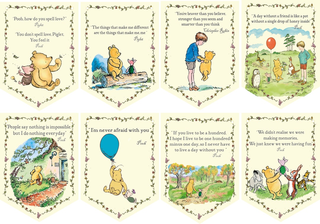 Winnie the Pooh Bunting,winnie the Pooh Banner,garland,baby Shower ...