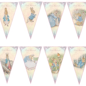 Peter Rabbit Pink Bunting,nursery Decor,birthday Party Bunting,birthday ...