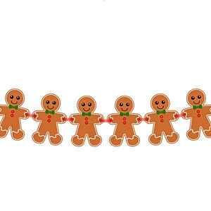 Gingerbread Man Christmas Bunting,christmas Garland,christmas ...
