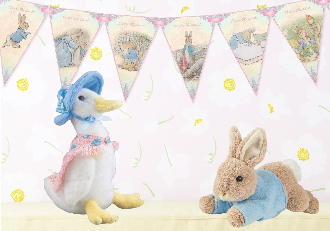 Peter Rabbit Pink Buntingnursery Decorbirthday Party - Etsy