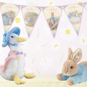 Peter Rabbit Pink Bunting,nursery Decor,birthday Party Bunting,birthday ...