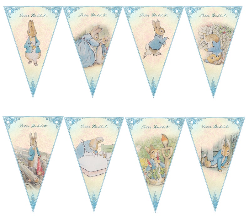 Peter Rabbit Blue Buntingbaby Showernursery Decorbirthday - Etsy