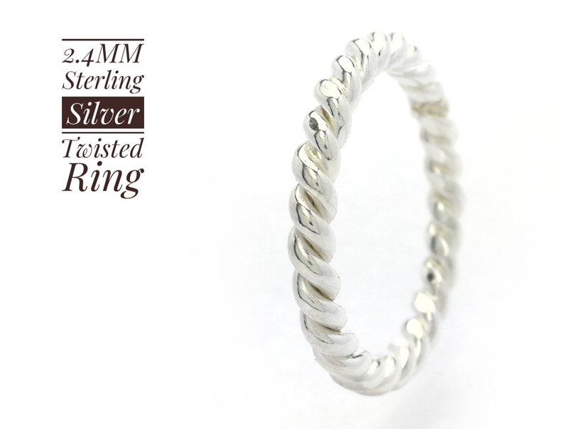Sterling Silver Twisted Sterling Silver Ring2.4mmrope - Etsy