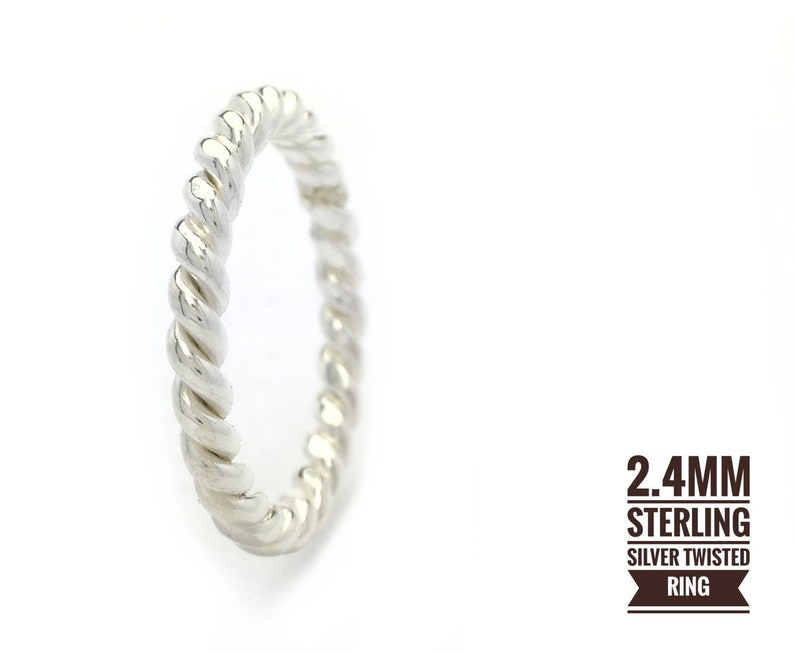 Sterling Silver Twisted Sterling Silver Ring2.4mmrope - Etsy