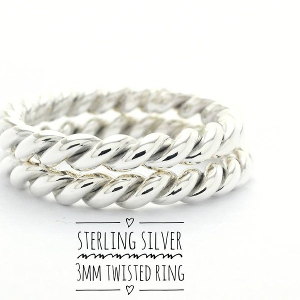Silver Twisted Ring - Etsy