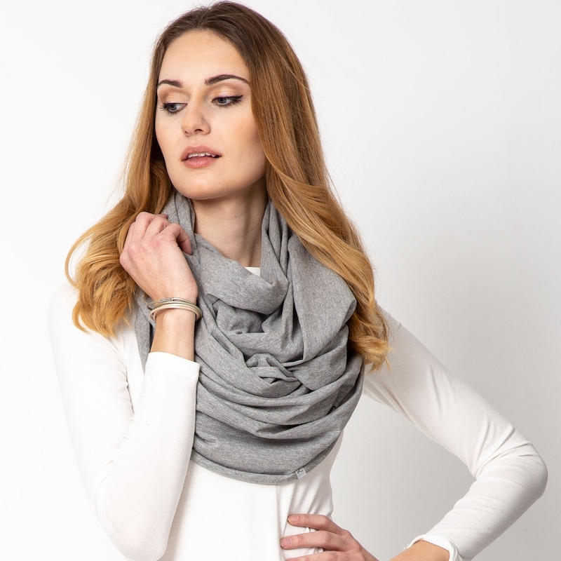 Grey Scarf - Etsy