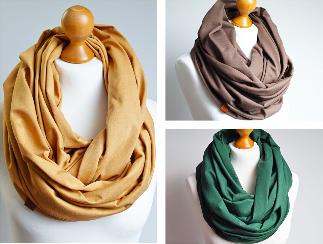 Cotton Infinity Scarf for Women, Women Cotton Scarf, Basic Women Scarf ...