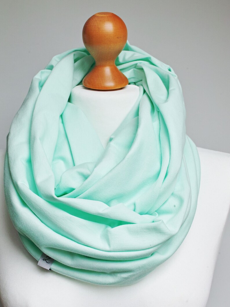 Cotton infinity scarf for women women cotton scarf basic | Etsy