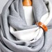 Winter Infinity Scarf With Leather Strap Cotton Infinity - Etsy