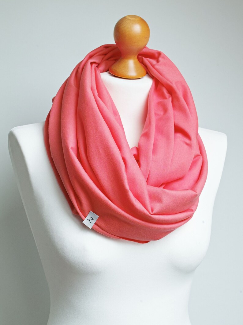 Cotton infinity scarf for women women cotton scarf basic | Etsy