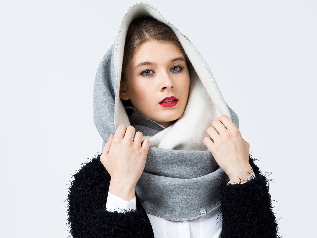 Infinity Tube Scarf, Chunky Jersey Scarf, Snood Scarf, Scarf Over Head ...