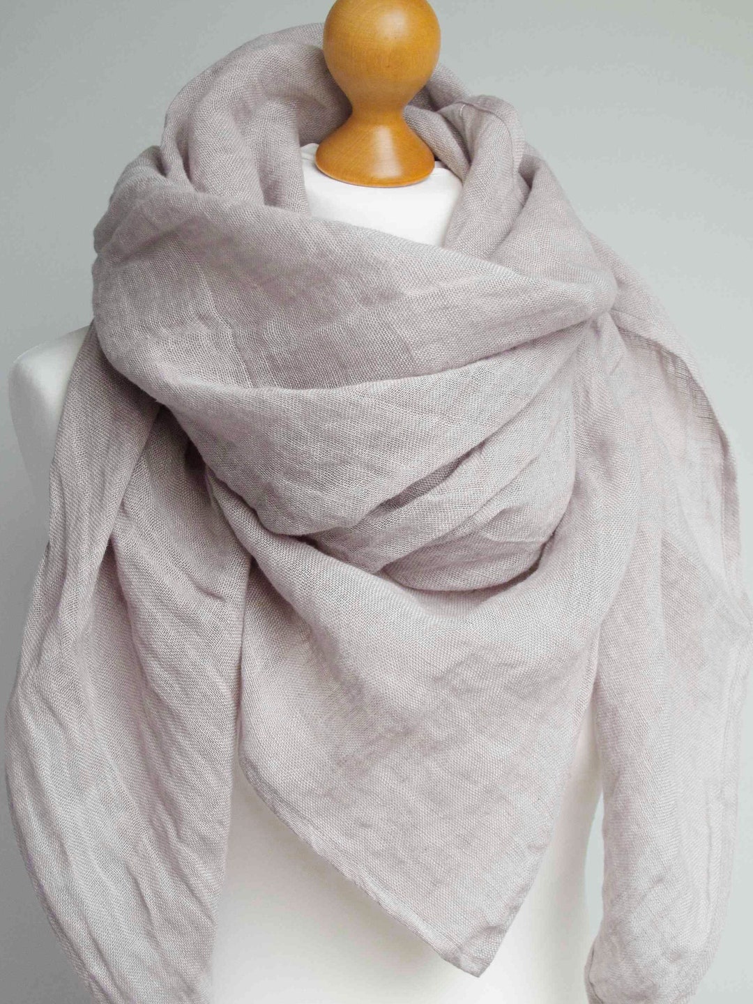 Linen Rectangle Large Scarf Wrap, Oversized Soft Linen Scarf, Spring ...