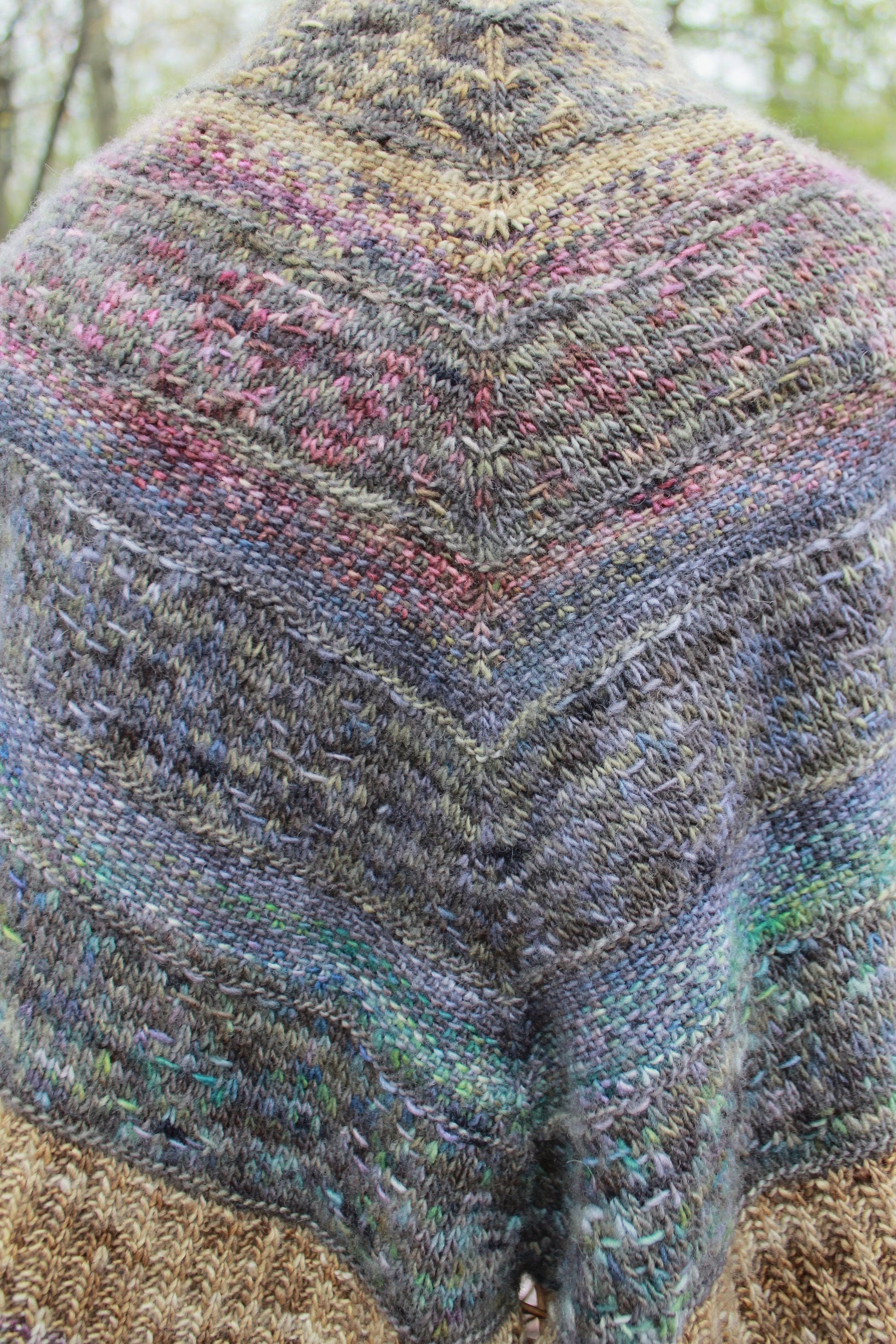 Geometer Shawl Kit Moth Inspired Knitting Kit, Hand Dyed Organic Sock ...