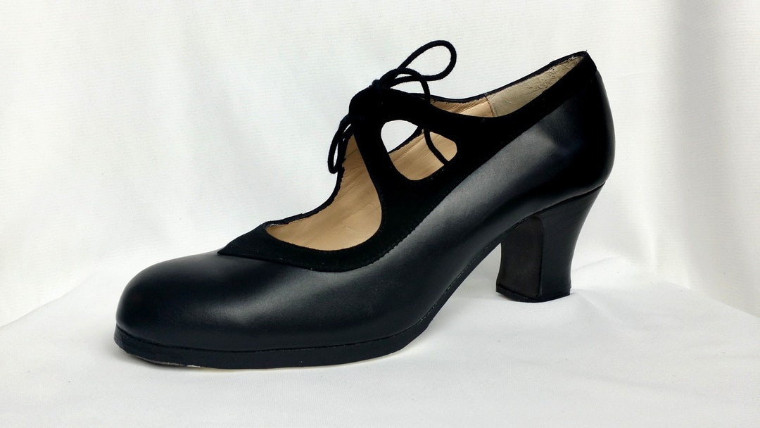 Flamenco Shoes Professionals Brand New Candor Black Leather Suede ...