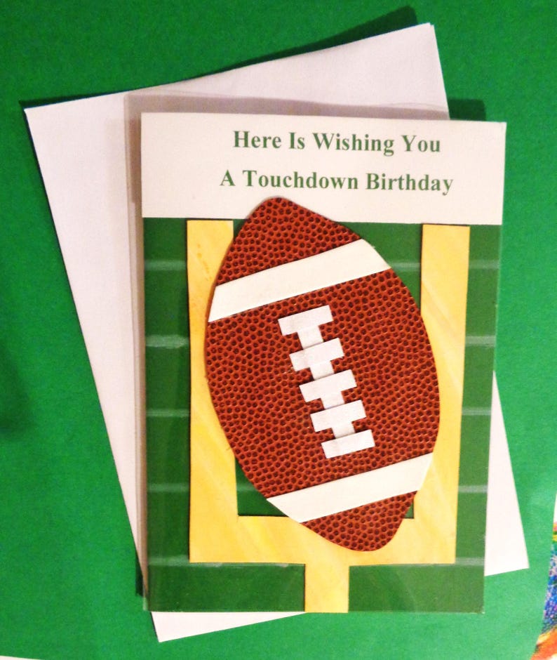 Football Birthday Card Featuring A Football at the Goalposts. - Etsy