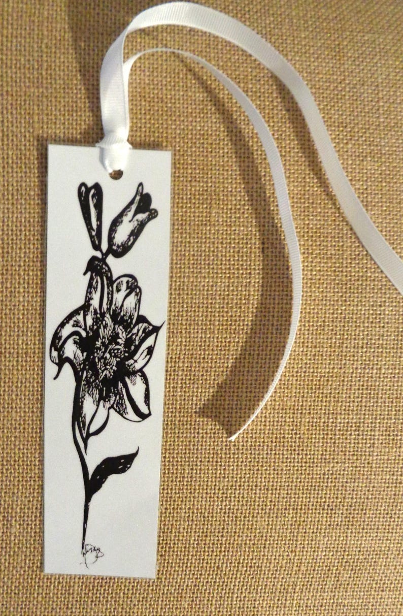 Minimal Bookmarks Featuring Original Floral Designs, Laminated for ...