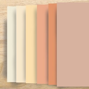 Neutral Pastel Color Digital Paper Pack of 6, Wedding DIY Scrapbook ...