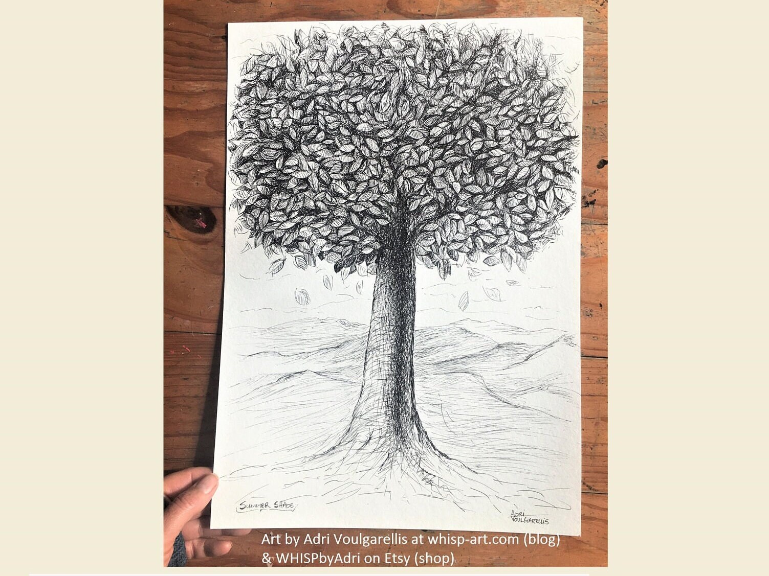 Rustic Tree Art Ink Pen Drawing Original and Fine Art Prints - Etsy