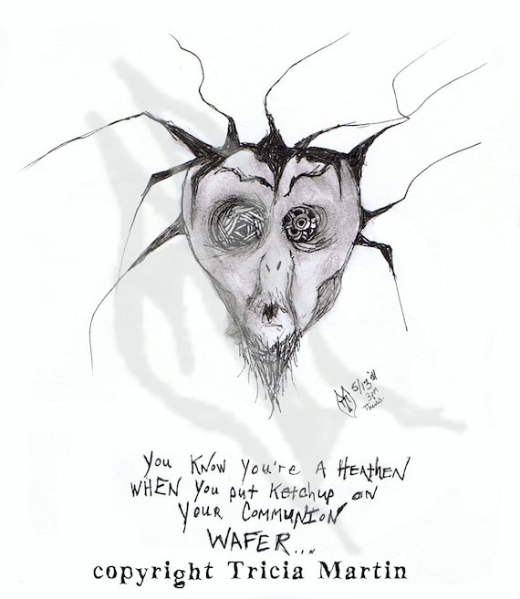 Items similar to Heathen- 8 1/2 x 11 Signed Art Print on Etsy