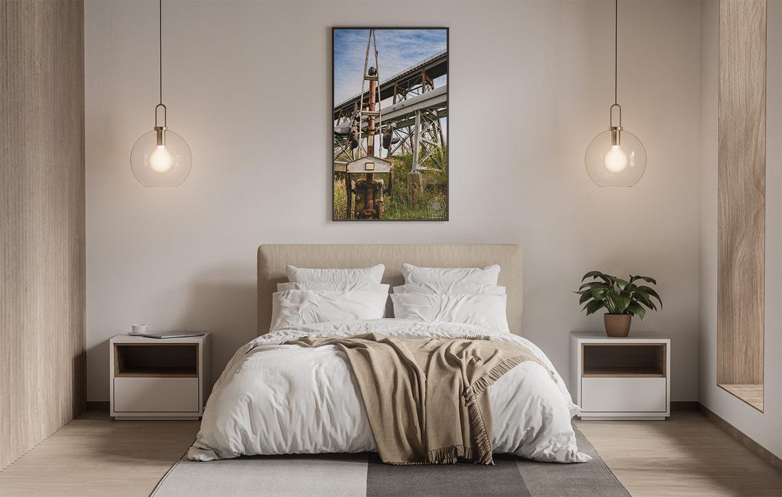 Train Railroad Bridge & Signal Color Photography Print | Architecture ...