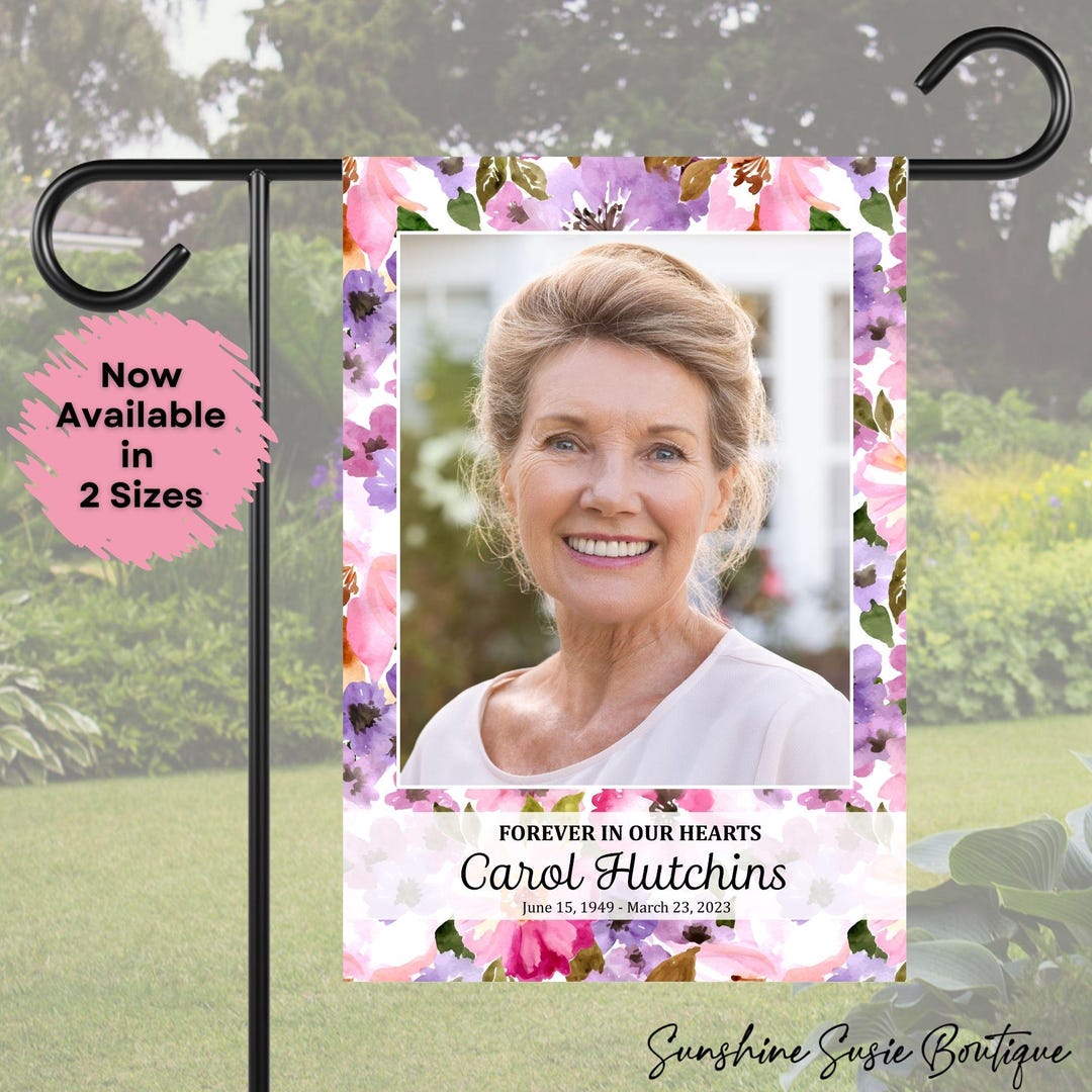 Personalized Memorial Garden Flag Memorial Flag in Memory Memorial Flag ...