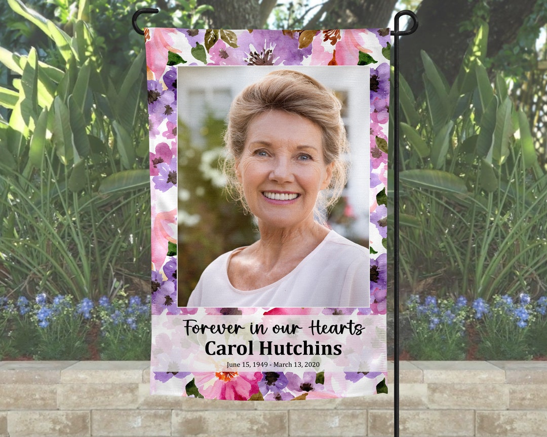 Personalized Memorial Garden Flag Memorial Flag in Memory Memorial Flag ...