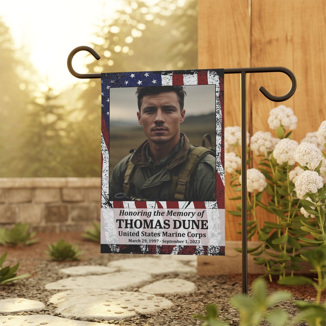 Military Veteran Memorial Flag Personalized Veteran Memorial Flag ...