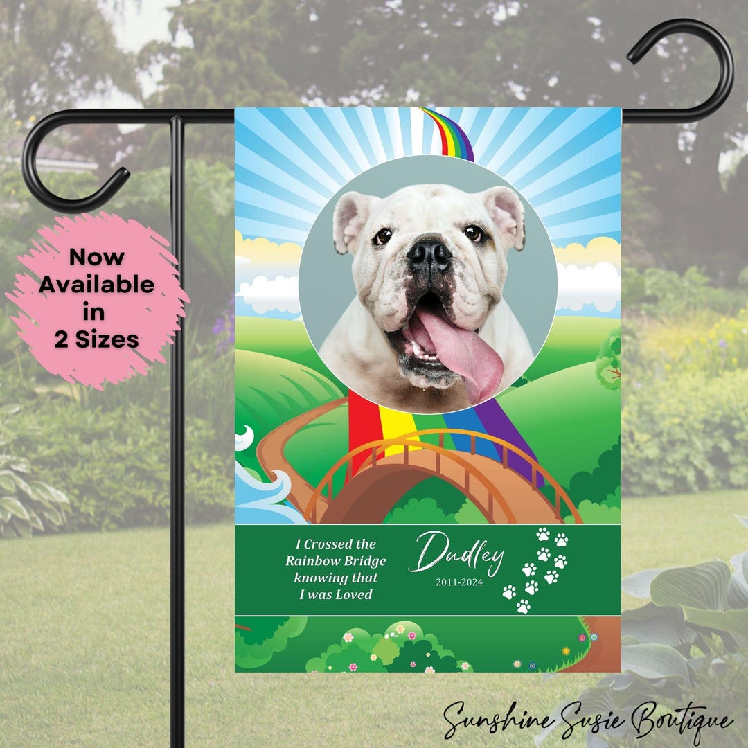 Pet Memorial Garden Flag Photo Flag Personalized Pet Garden Flag Custom ...