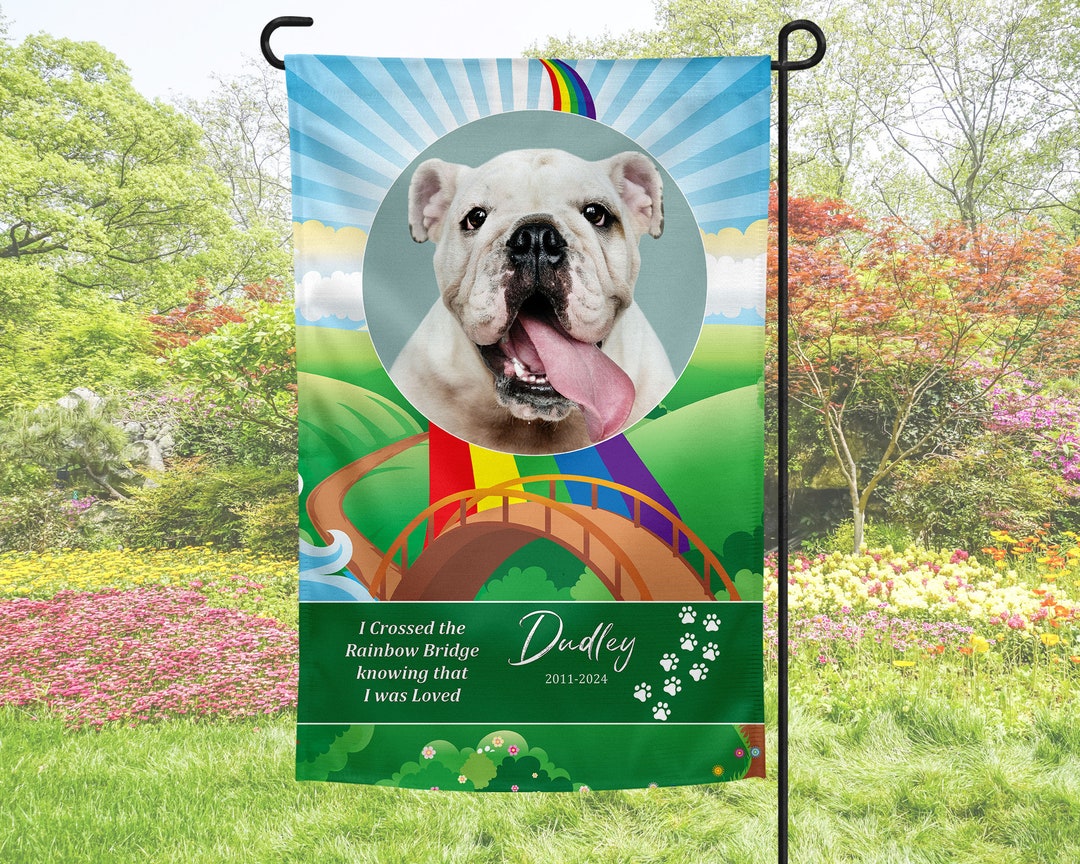 Pet Memorial Garden Flag Photo Flag Personalized Pet Garden Flag Custom ...
