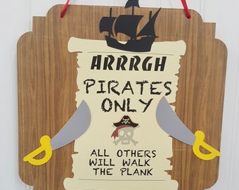 Pirate Door Sign | Etsy