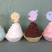 Bird Birdcage Cupcake Toppers BIrdie Happy Birthday pastels | Etsy