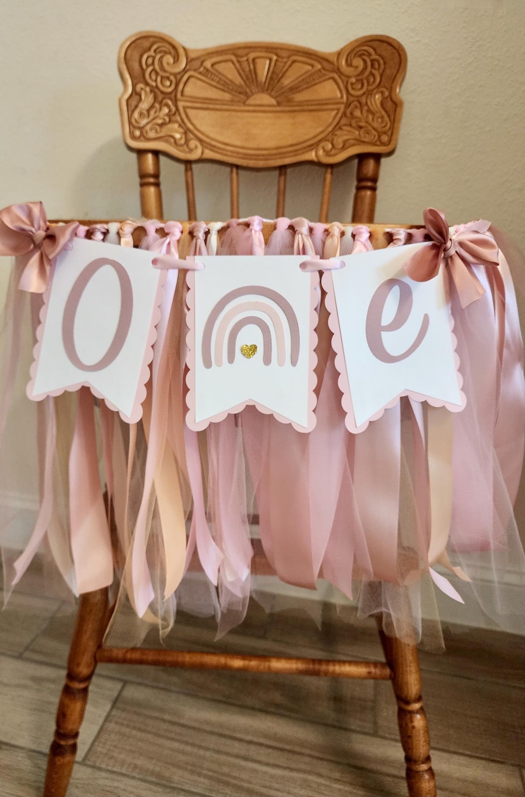Boho Rainbow High Chair Banner: First Birthday Decor - Etsy