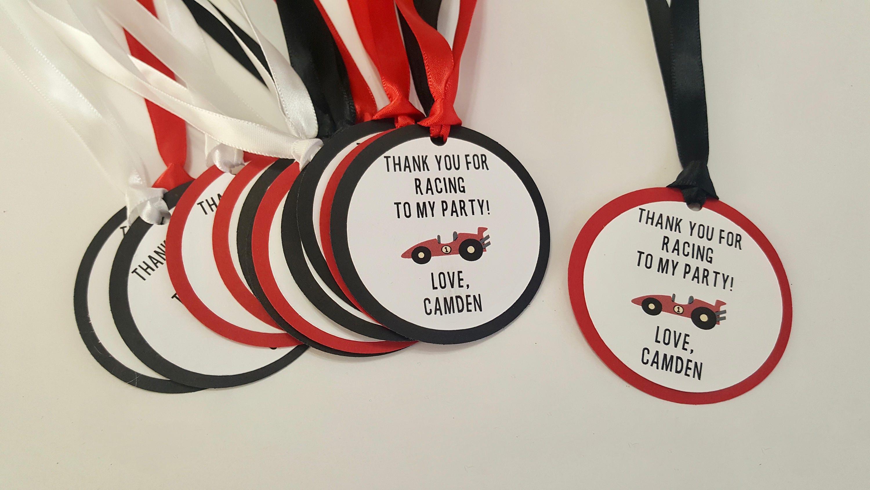 Race Car Favor Tags Racing Gift Tags Thank You Tags Race Car - Etsy