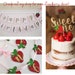 Two Sweet Cake Topper. Strawberry Cake Topper. Smash Cake - Etsy