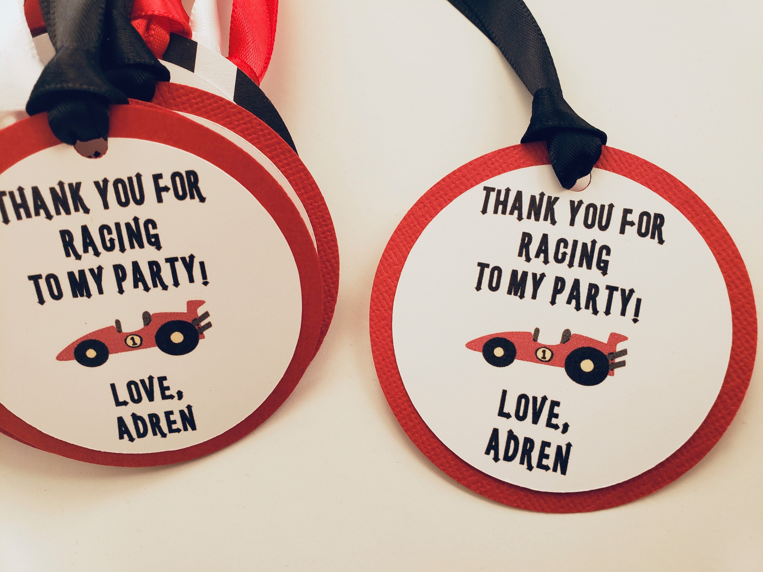 Race Car Favor Tags Racing Gift Tags Thank You Tags Race Car - Etsy