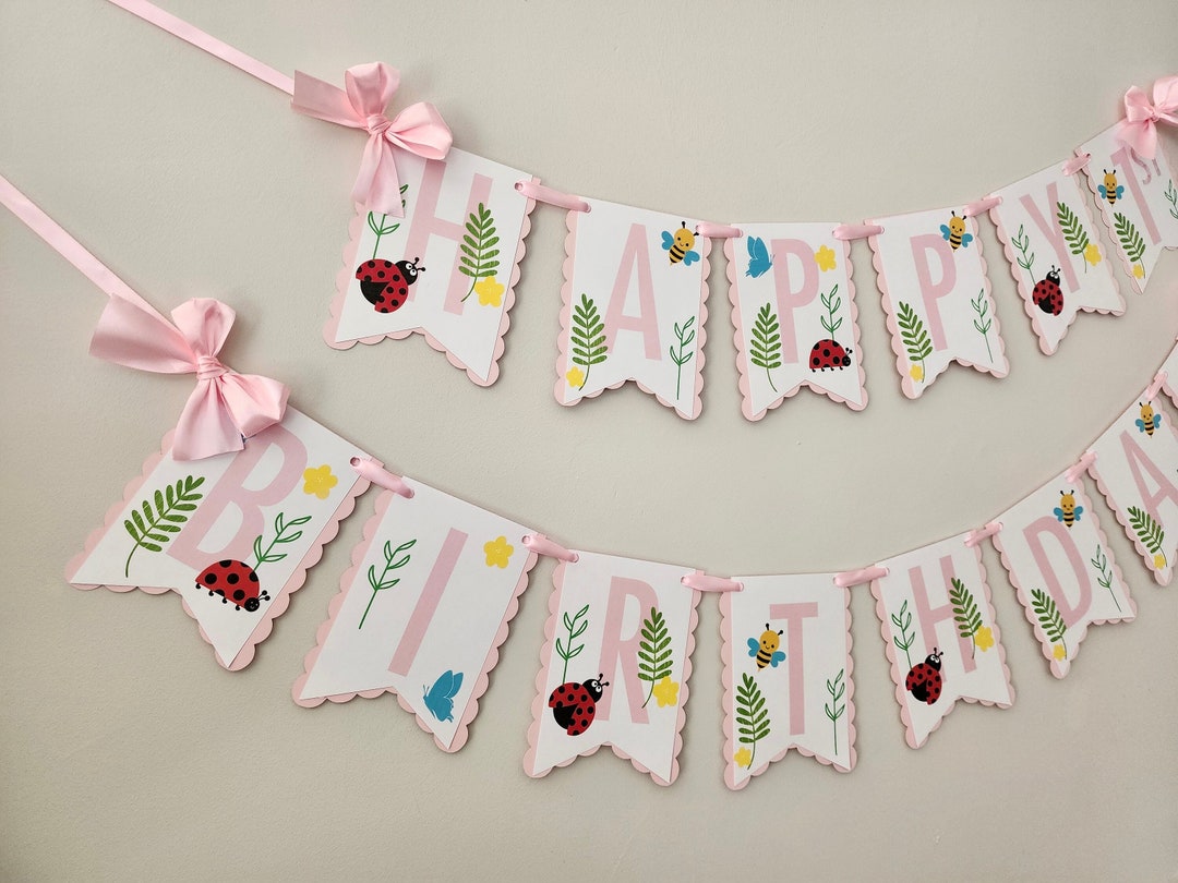 Lovebug Banner. Love Bug Happy Birthday Garland. Ladybug Party ...