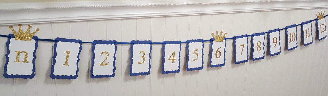 Prince Photo Banner. 12 Month Picture Banner. First Birthday - Etsy