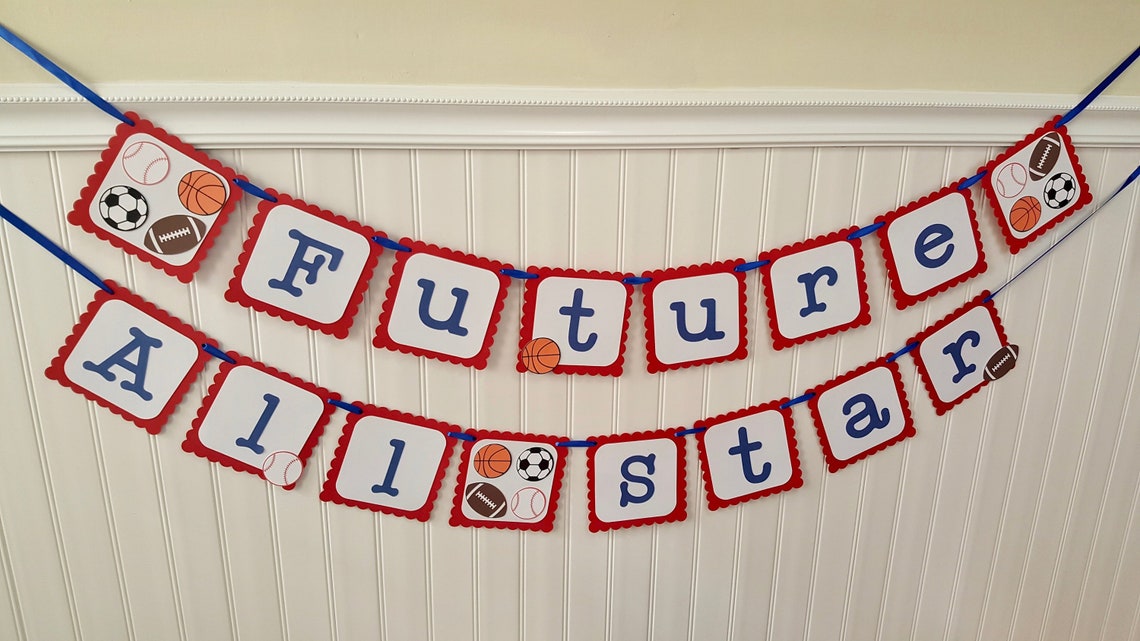 Future All Star Banner. Baby Shower Sports Banner. Custom | Etsy