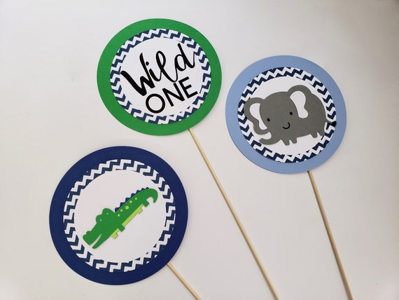 Wild One Centerpieces. Set of 3. Safari Centerpieces. Animal | Etsy