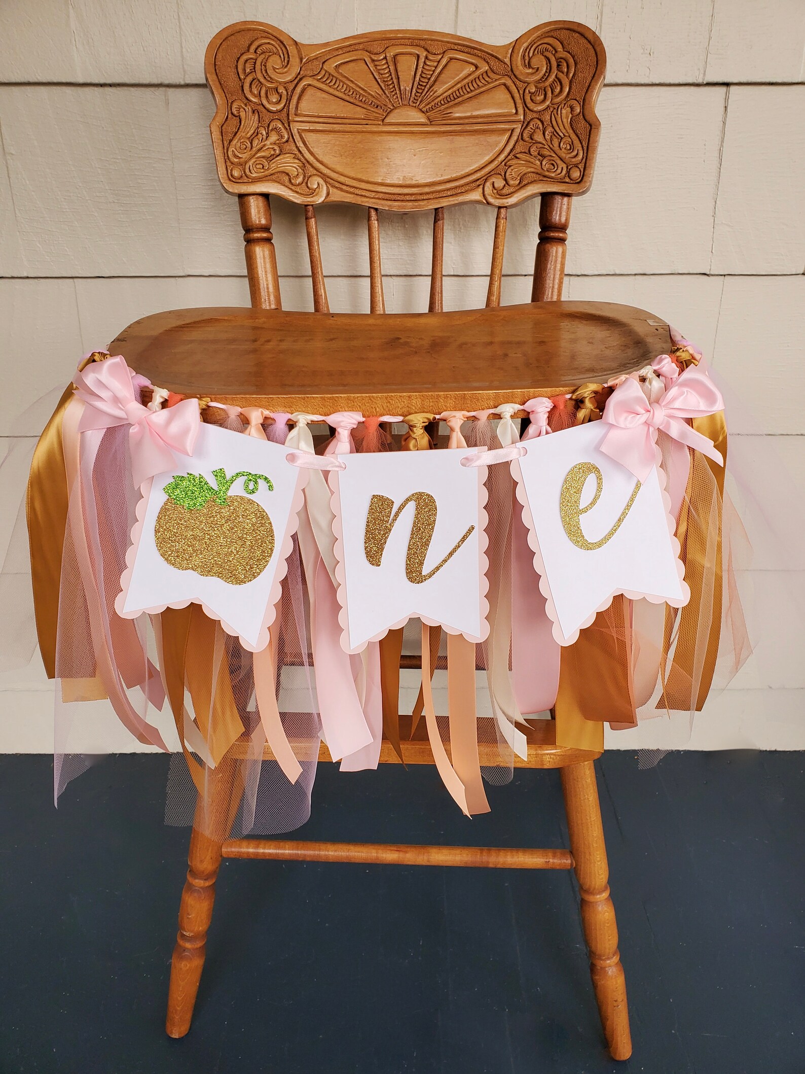Pumpkin High Chair Banner. ONE Banner. Pumpkin Garland. - Etsy