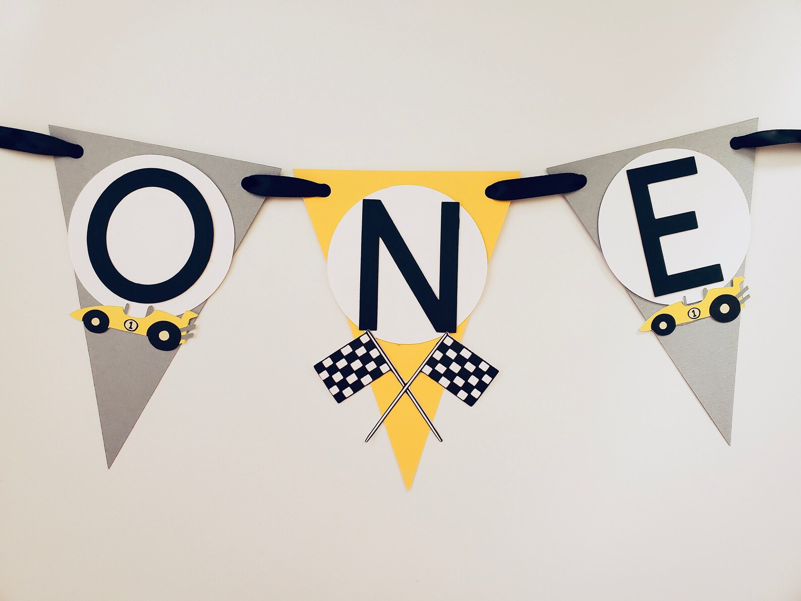 Race Car High Chair Banner Garland First Birthday 1st Red - Etsy